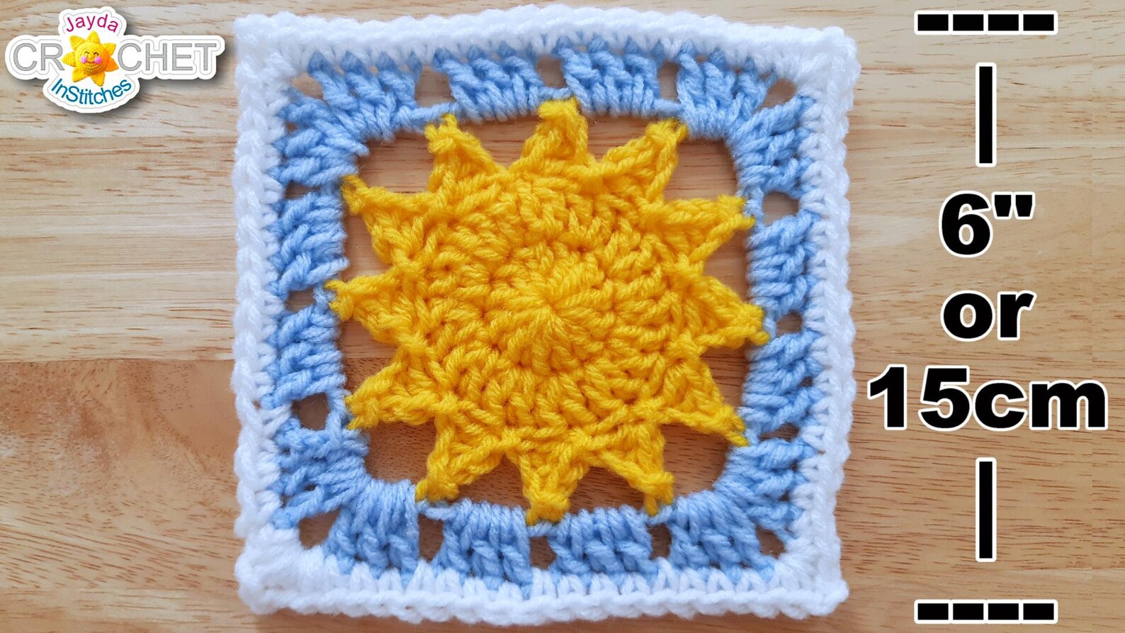 Little Sunshine 6 Inch Granny Square Crochet PATTERN PDF - Etsy