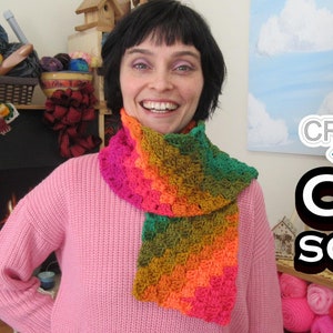 Corner to Corner Scarf (C2C) Crochet PATTERN PDF - One Skein Project ...