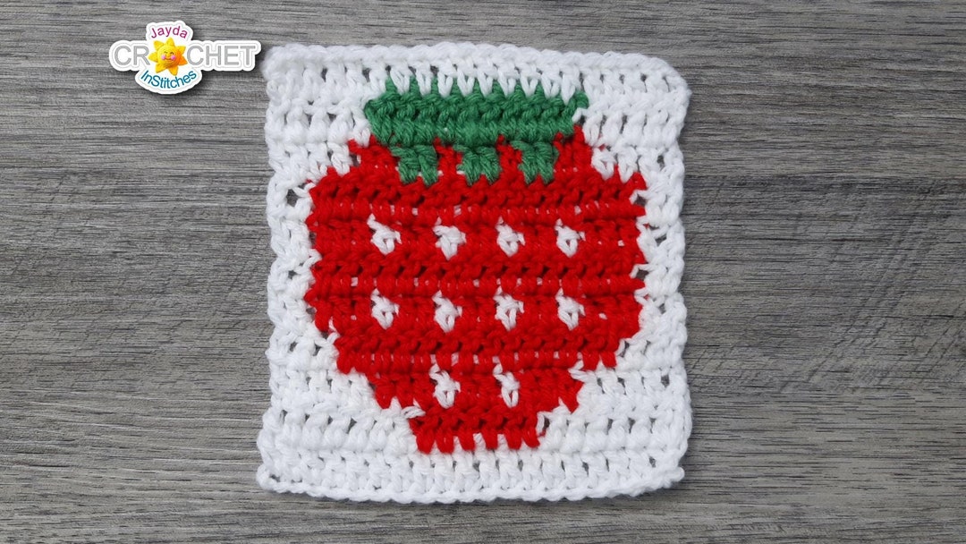 Strawberry Graph Crochet PATTERN PDF - Fair Isle Style PLUS Series ...