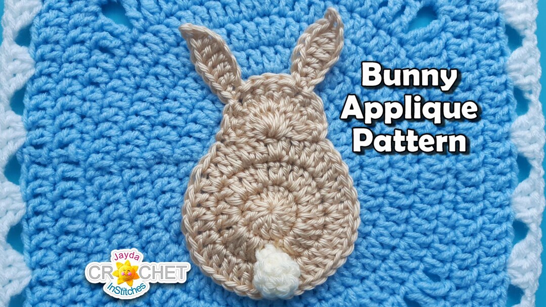 Bunny Rabbit Applique - Crochet PATTERN PDF - Animal, Easter - Jayda ...