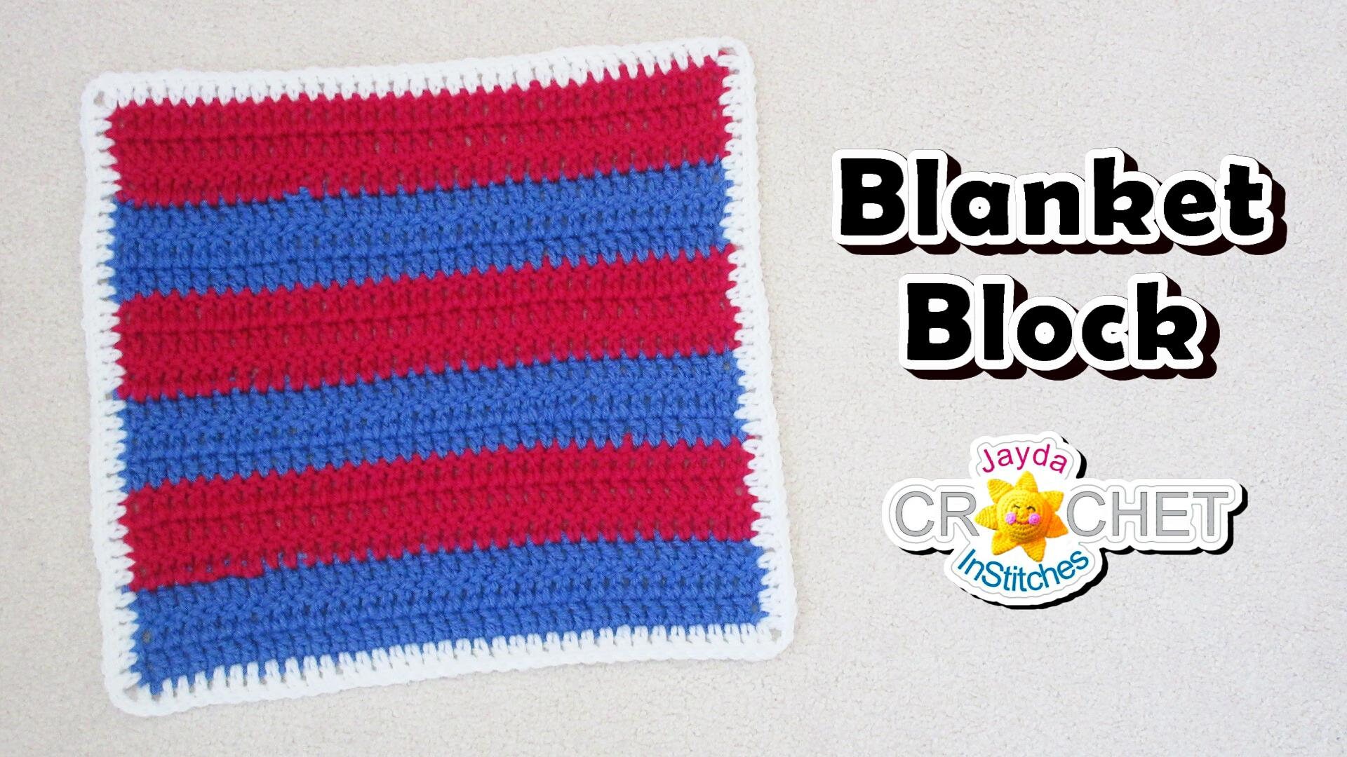 6-patch Stripe Square Crochet PATTERN PDF - Patchwork Quilt-style ...