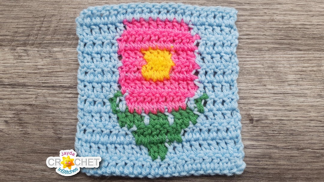 Flower Graph Crochet PATTERN PDF - Fair Isle Style PLUS Series - Jayda ...