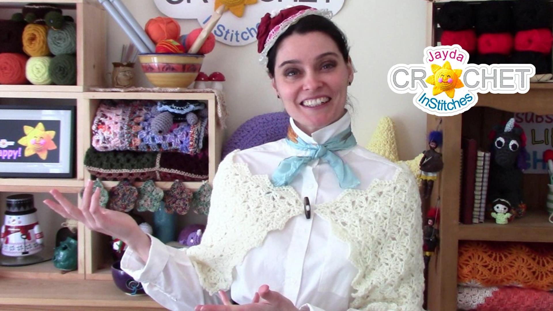 Victorian Shawl - Crochet PDF PATTERN - Easy Open Fan Stitch Caplet ...