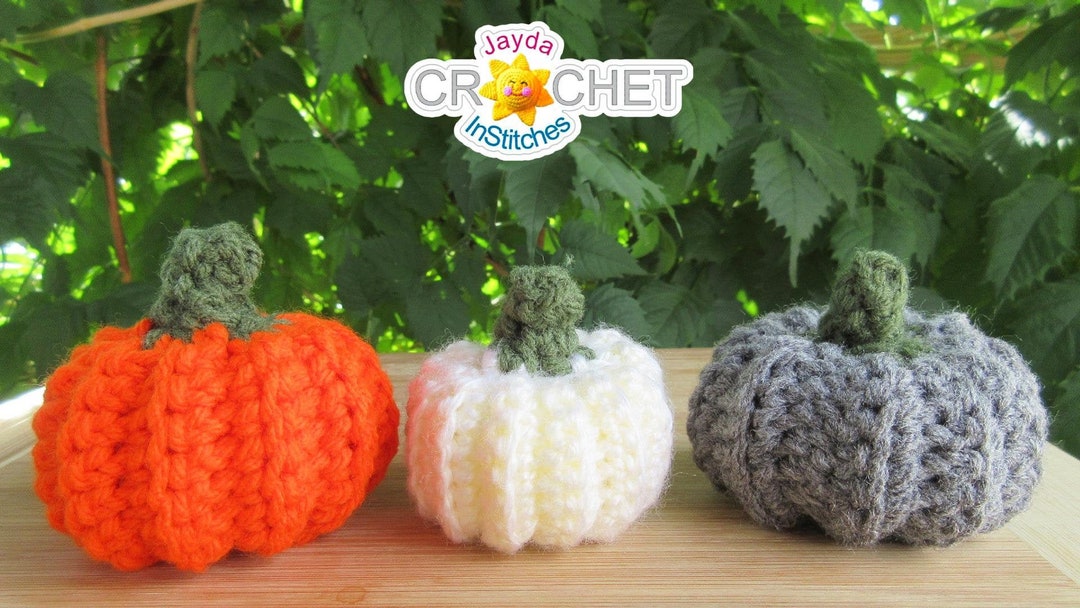 Mini Stuffed Pumpkin - Crochet PATTERN PDF - Thanksgiving, Halloween ...