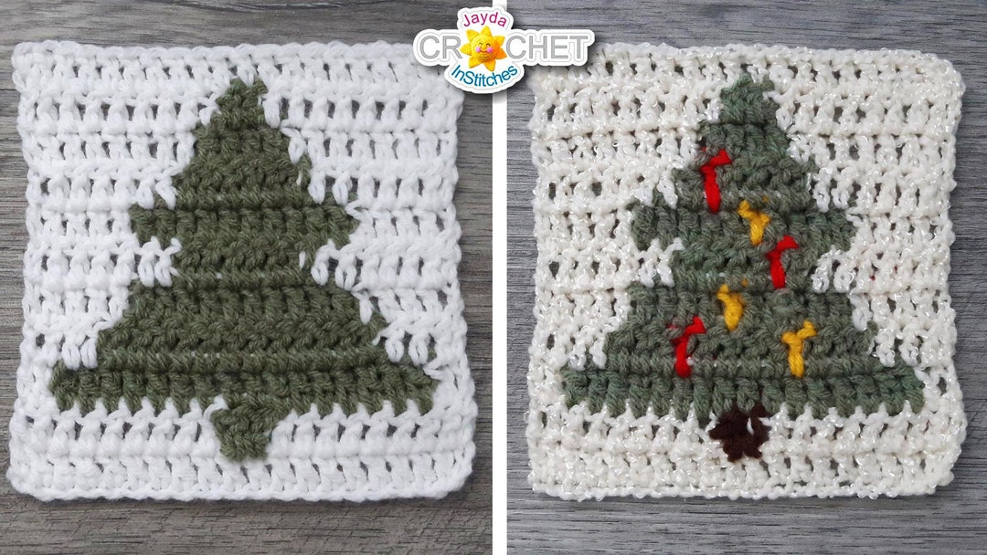 Evergreen & Christmas Tree Graph Crochet PATTERN PDF - Fair Isle Style ...