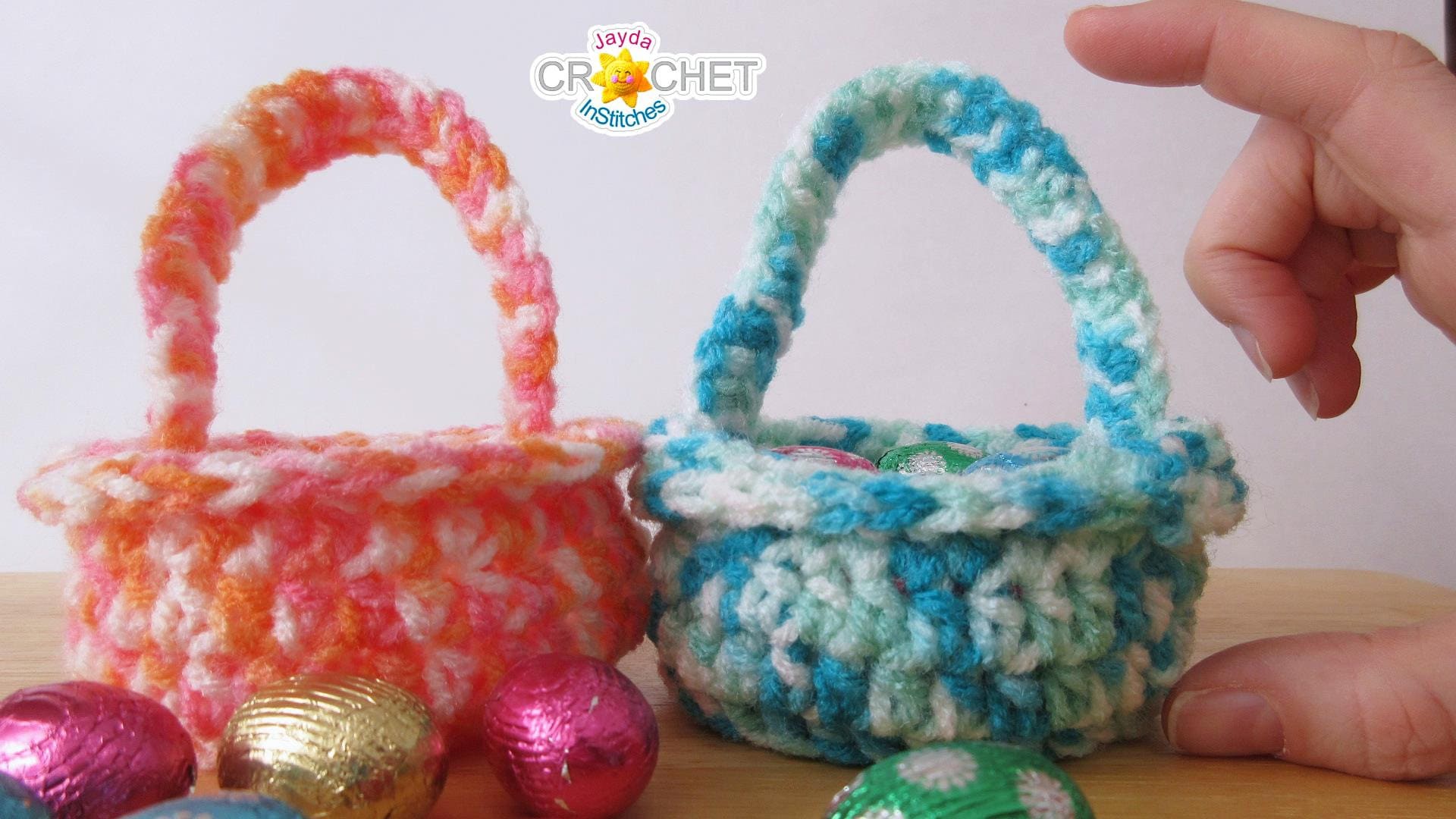 Miniature Spring Easter Basket Crochet PATTERN PDF Bonus | Etsy
