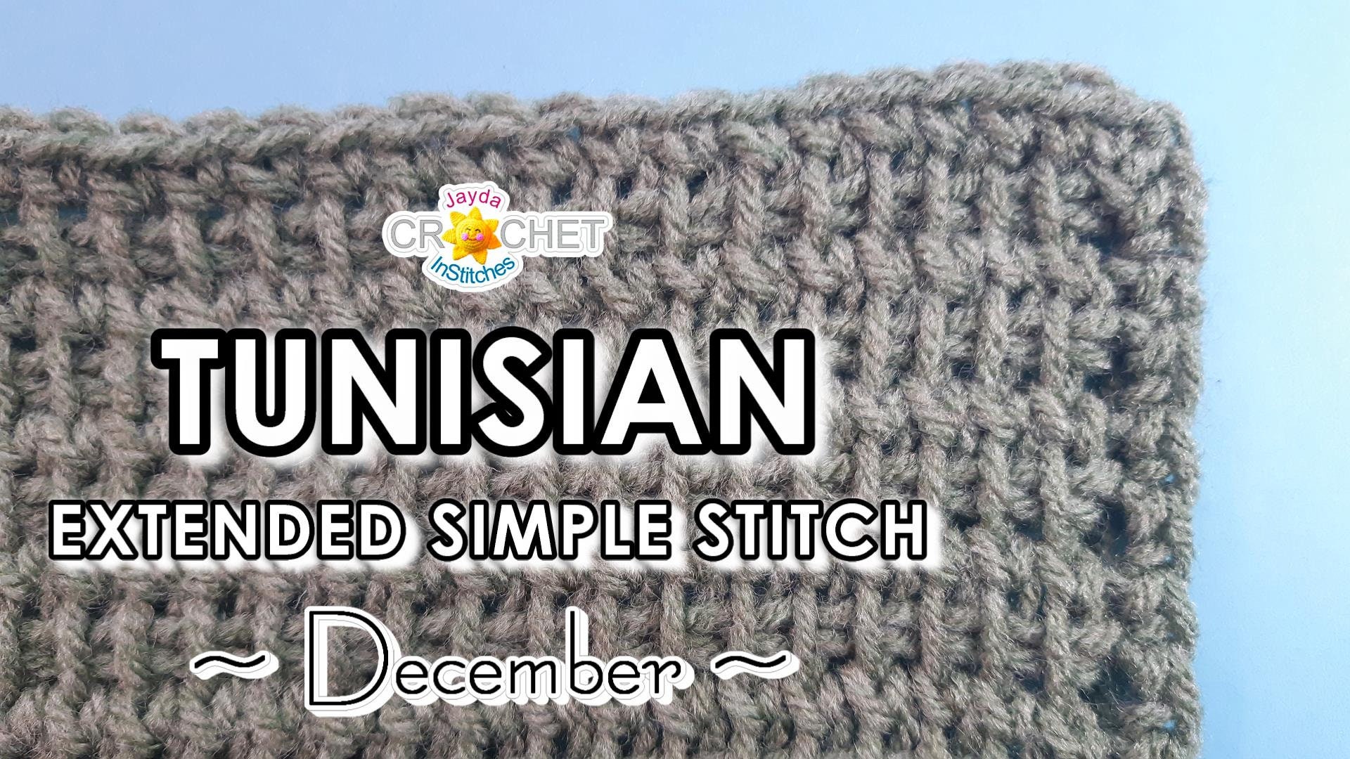 Tunisian Extended Simple Stitch Crochet PATTERN PDF - December 12 ...