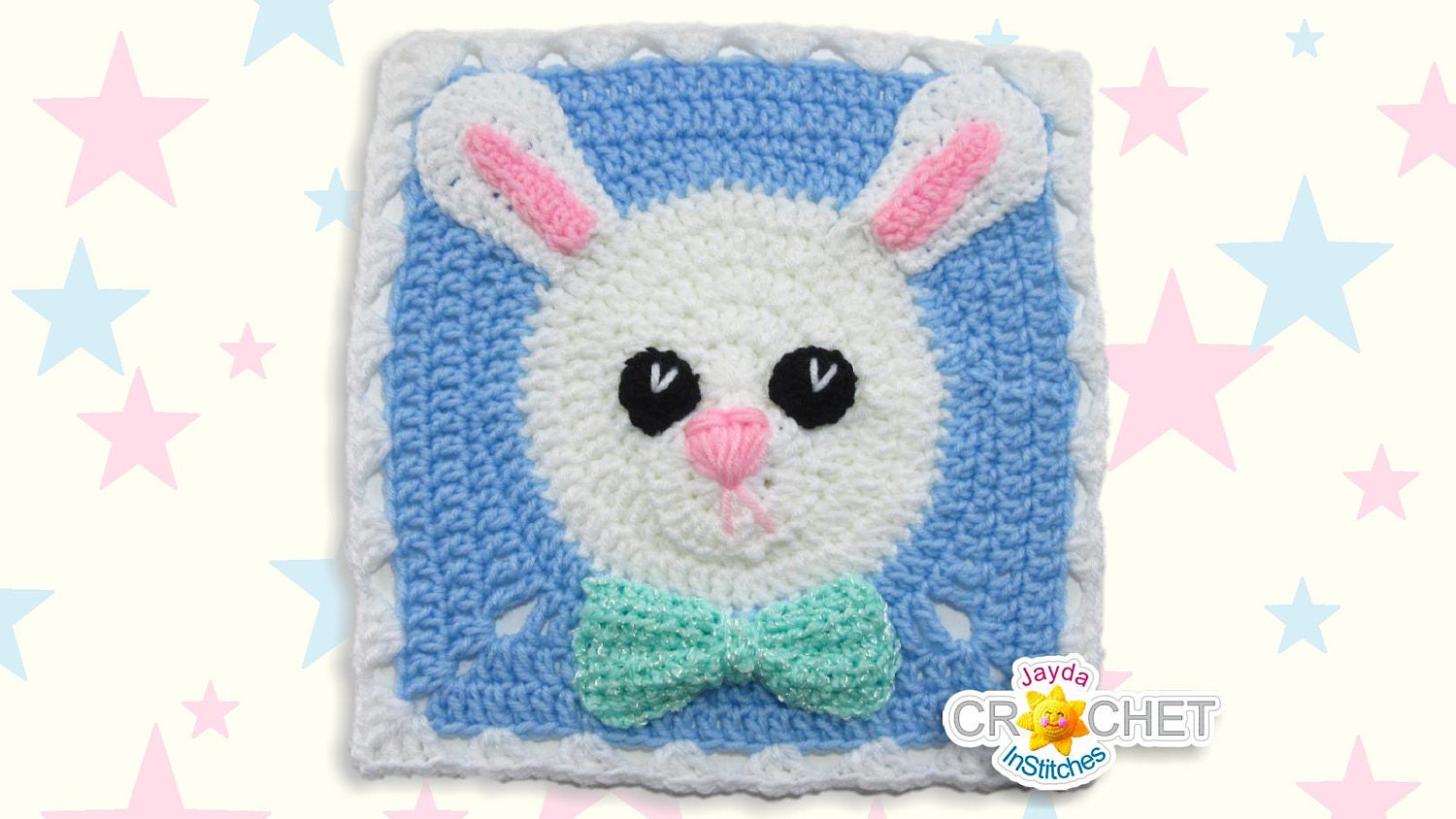 Crochet Bunny Rabbit Square Motif PDF Pattern 11.5 Inch - Etsy