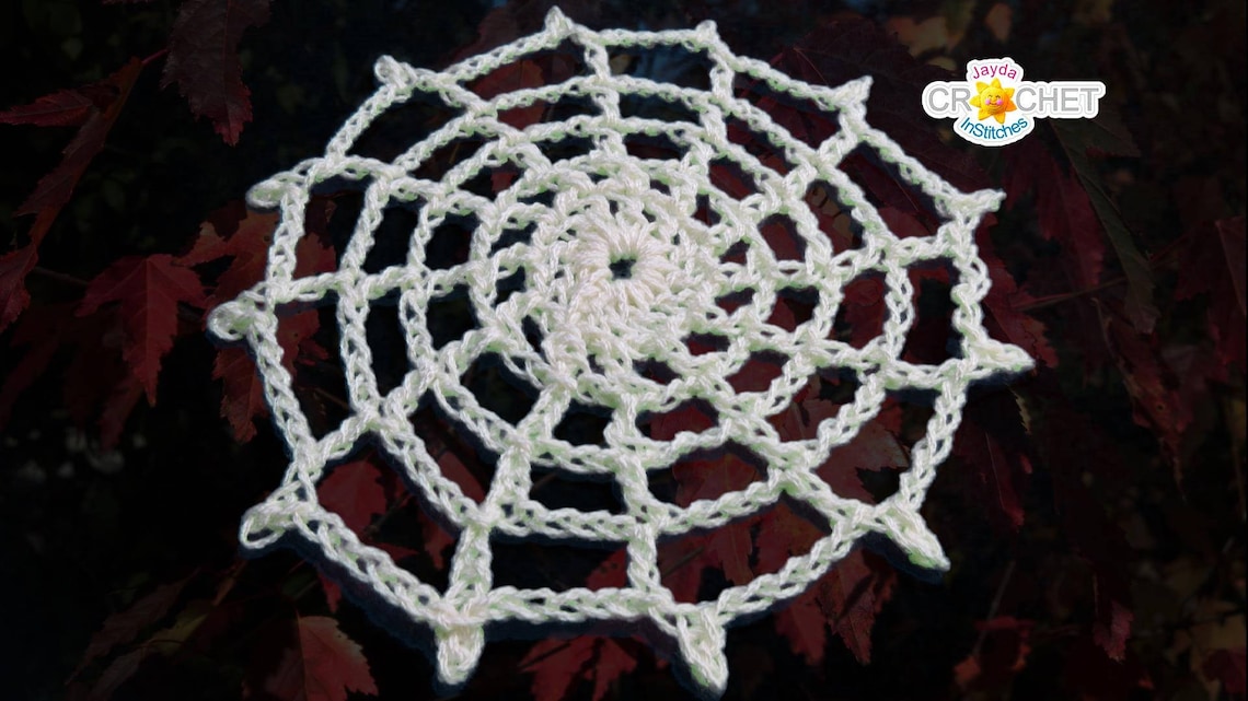 Crochet Spider Web PDF PATTERN Lace Doily Applique or | Etsy