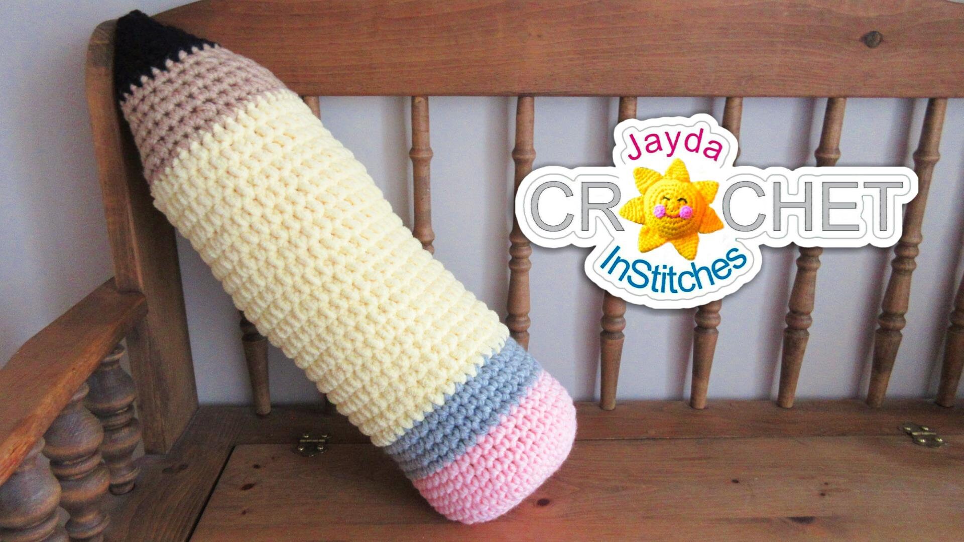 Giant Pencil Pillow Toy Crochet PATTERN PDF Back To School | Etsy