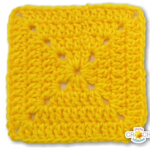 Solid Double Crochet Granny Square Pattern PDF - Easy Beginner Crochet Blanket Building Pattern ...