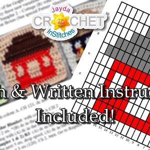 Cottage Graph Crochet PATTERN PDF - Fair Isle Style PLUS Series - Jayda ...