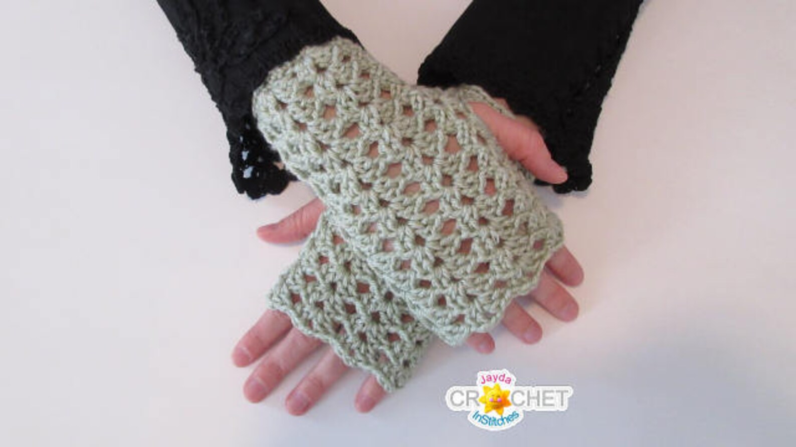 Lacy Fingerless Gloves Crochet PATTERN PDF - Texting Gloves With ...