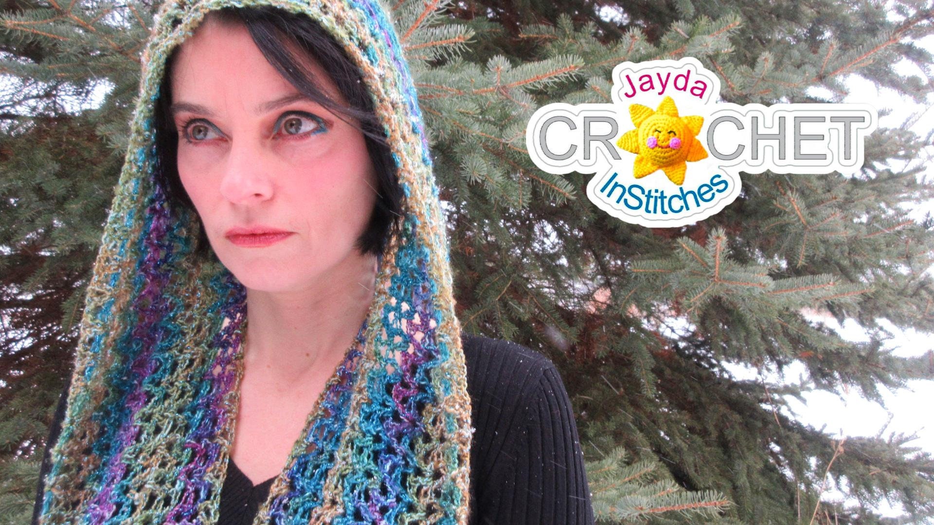 Luxe Hooded Scarf Crochet PATTERN PDF - Jayda Institches - Etsy