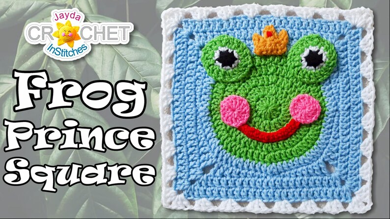 Crochet Frog Prince Square PATTERN PDF - 11.5" Fancy Granny - February ...