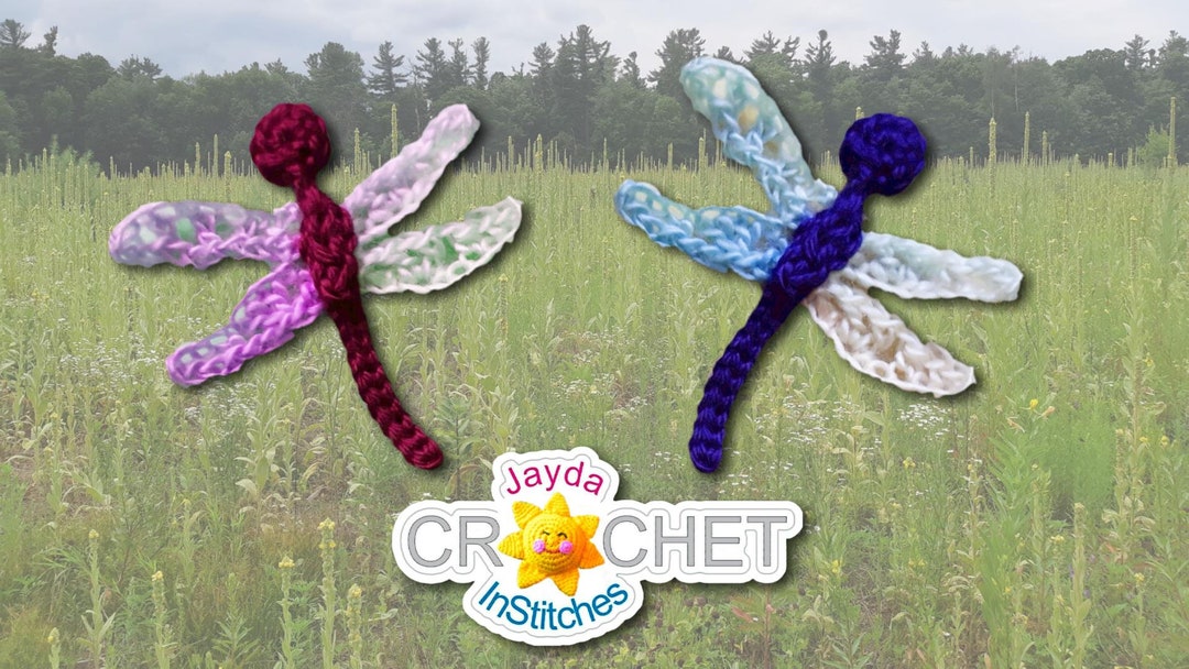 Dragonfly Applique - Crochet PATTERN PDF - Cute Insect for Crochet or ...