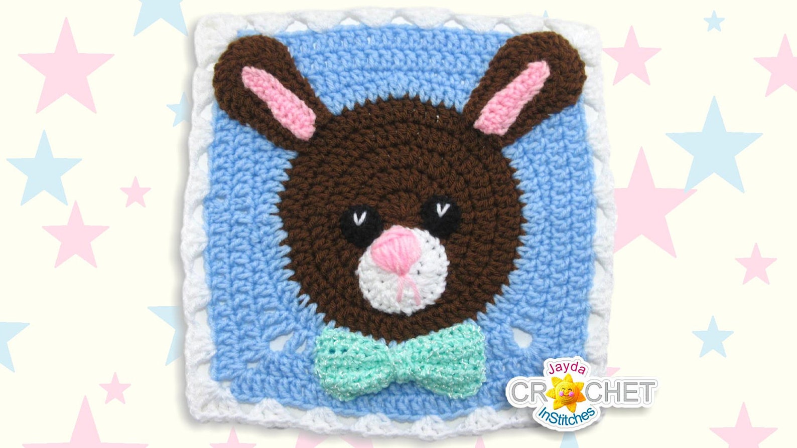 Crochet Bunny Rabbit Square Motif - PDF Pattern - 11.5 Inch Square ...