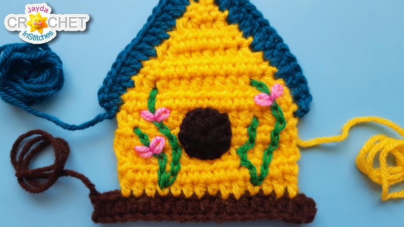 Birdhouse Applique - Crochet PATTERN PDF - Garden Theme - Jayda ...