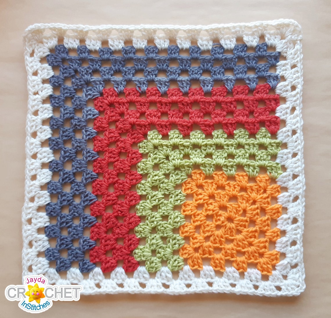 Extra Large 16 Inch Mitered Granny Square PATTERN PDF - Pattern ...