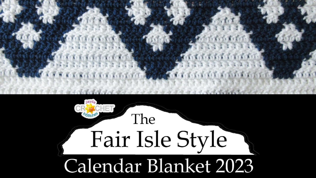 Mountain & Stars Graph Crochet PATTERN PDF - December Fair Isle Style ...