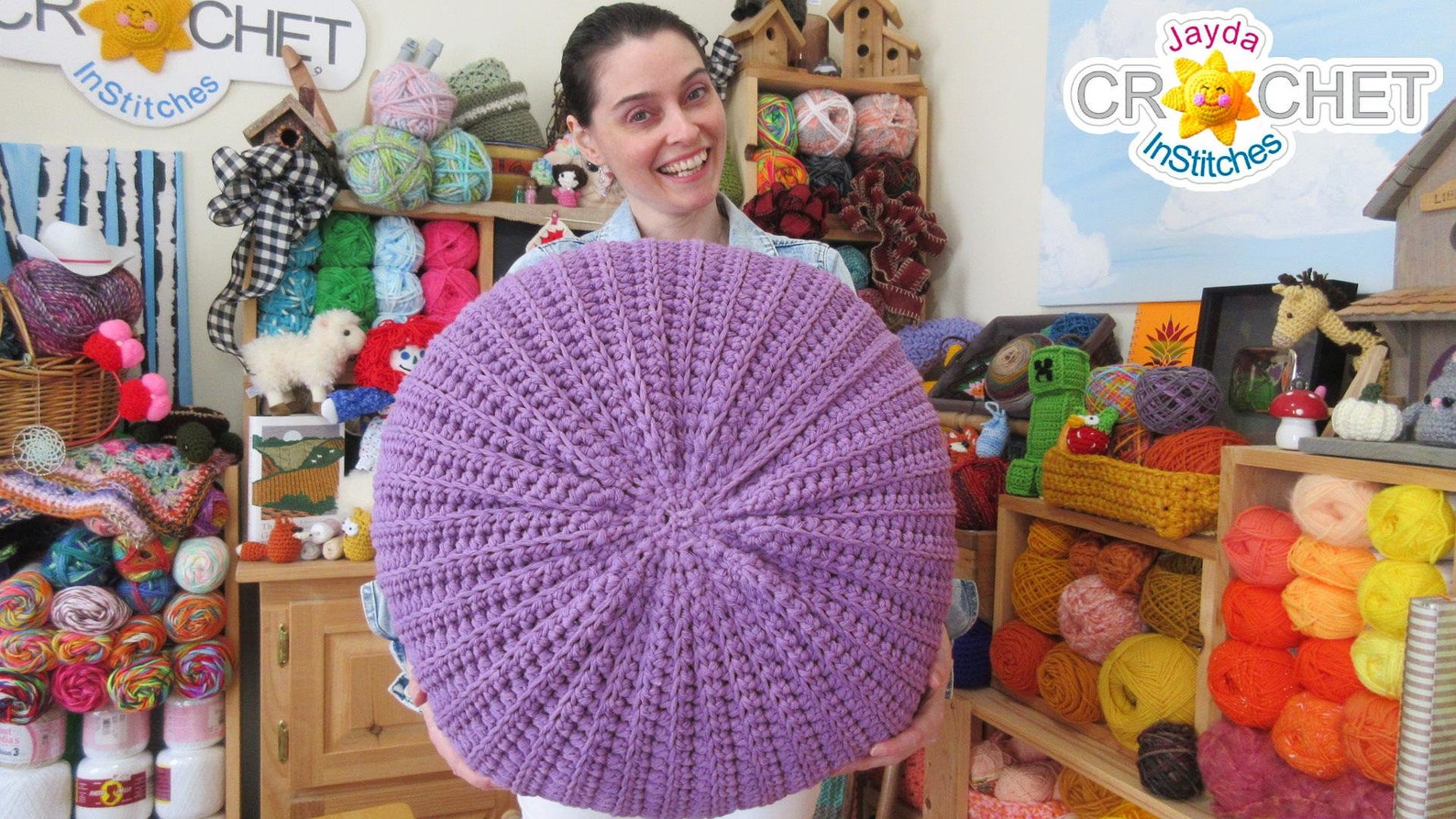 Floor Pouf Crochet PATTERN PDF - Ottoman, Foot Stool, Floor Cushion ...