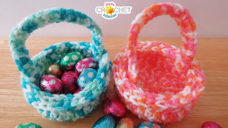 Miniature Spring Easter Basket Crochet PATTERN PDF Bonus - Etsy
