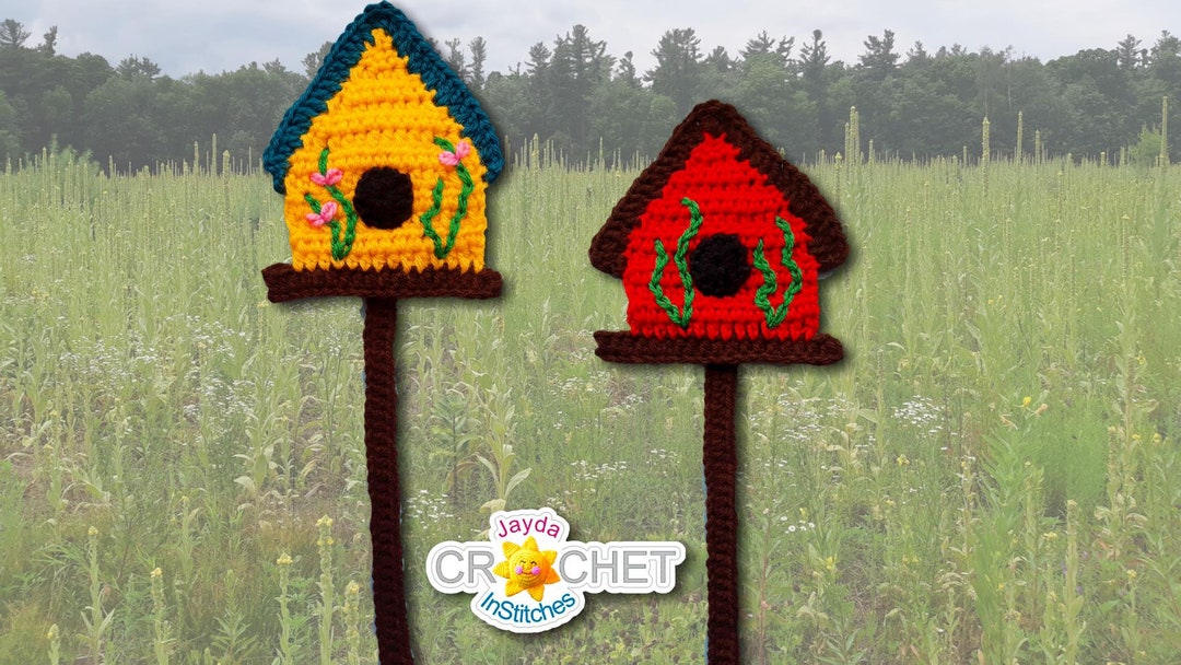 Birdhouse Applique - Crochet PATTERN PDF - Garden Theme - Jayda ...