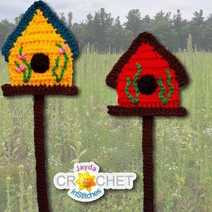 Birdhouse Applique - Crochet PATTERN PDF - Garden Theme - Jayda ...