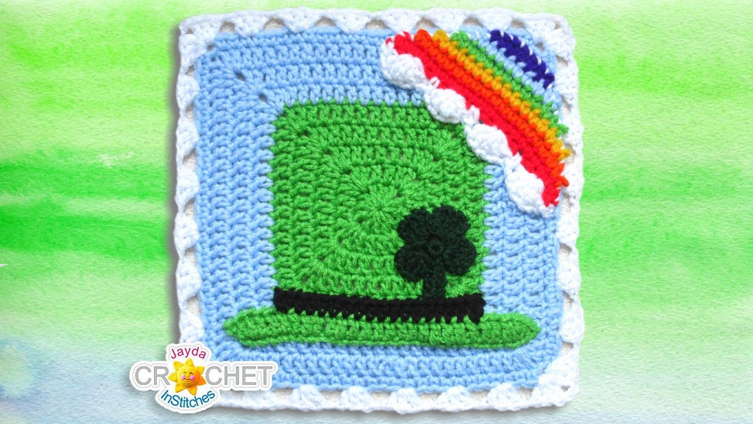 Crochet Leprechaun Hat Square Motif - PDF Pattern - 11.5 Inch Square ...