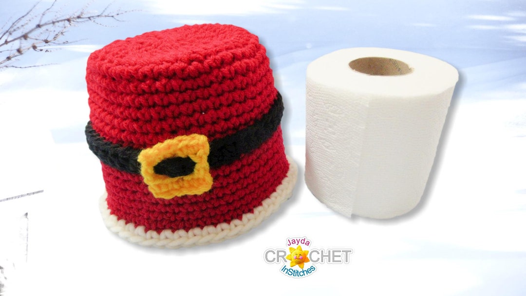 Bathroom Tissue Roll Cover - Crochet PATTERN PDF - Vintage Christmas ...