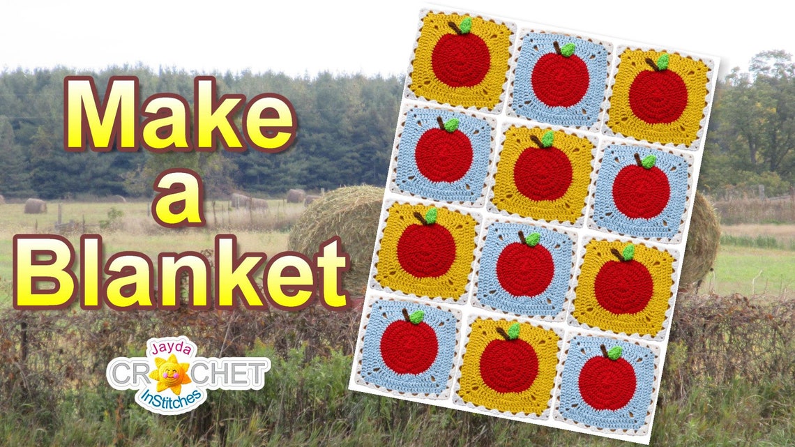 Crochet Apple Square PDF PATTERN September Calendar Blanket - Etsy