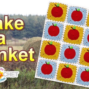 Crochet Apple Square PDF PATTERN - September Calendar Blanket Motif ...