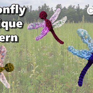 Dragonfly Applique - Crochet PATTERN PDF - Cute Insect for Crochet or Knit Projects - Jayda ...