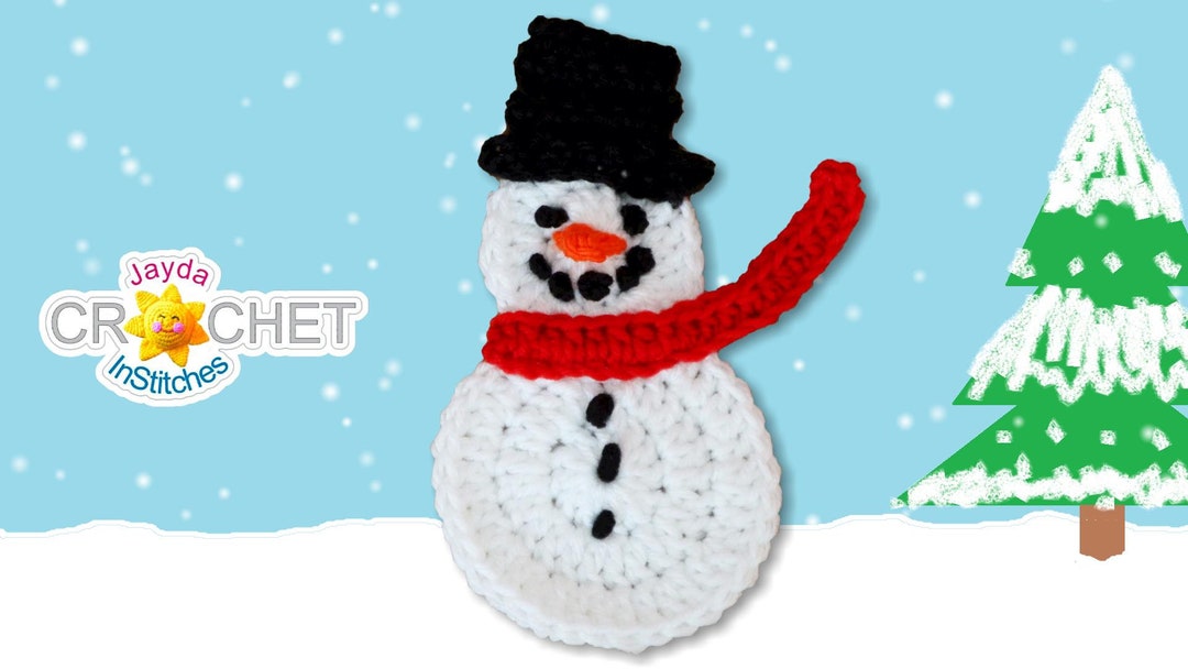 Crochet Snowman Applique or Patch PATTERN PDF - Great for Clothes ...