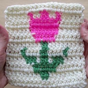 Tulip Graph Crochet PATTERN PDF - April Fair Isle Style Calendar ...