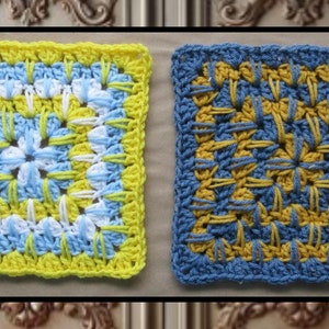 Spiked 8" Granny Square Crochet PATTERN PDF - July - Granny's Magical ...