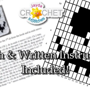 Skeleton Graph Crochet PATTERN PDF - Fair Isle Style PLUS Series ...