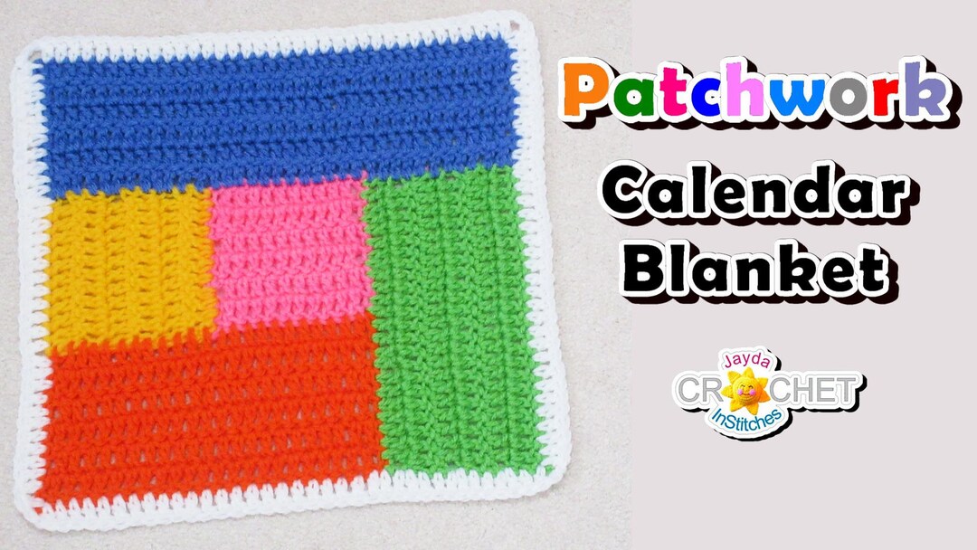 Log Cabin Square Crochet PATTERN PDF - Patchwork Quilt-style Calendar ...