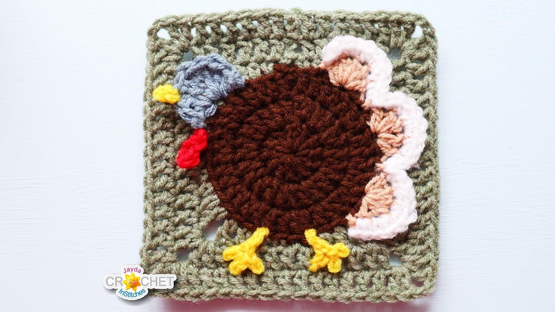 Boho Turkey Granny Square PATTERN PDF - No Sew 3D Look - Jayda ...