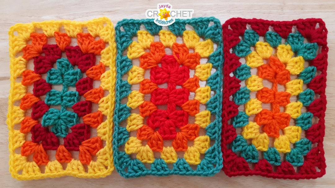 Crochet Granny Rectangle PATTERN PDF - Includes Blanket Assembly and 2 ...