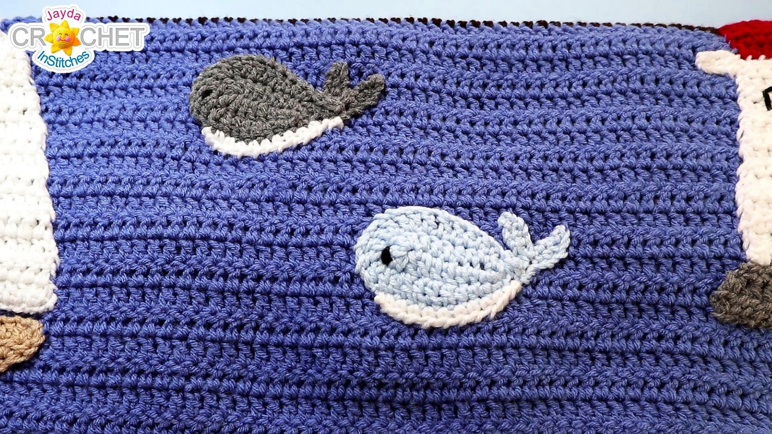 Whale Applique - Crochet PATTERN PDF - Folk Art Calendar Blanket 2019 ...