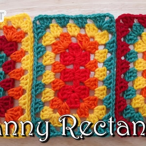 Crochet Granny Rectangle PATTERN PDF - Includes Blanket Assembly and 2 ...