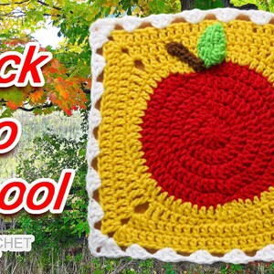 Crochet Apple Square PDF PATTERN - September Calendar Blanket Motif ...
