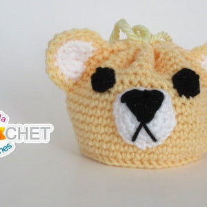 Crochet Teddy Bear Drawstring Bag - PDF Pattern - Jayda Institches - Etsy