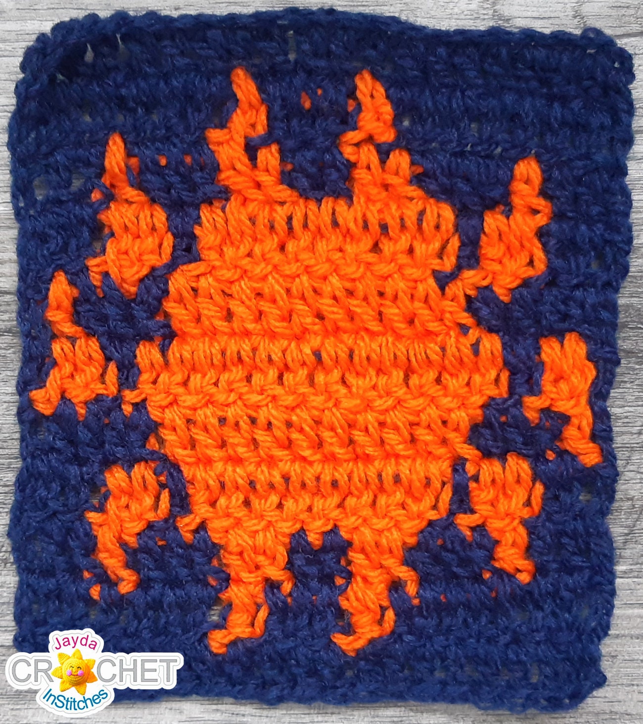Sun Graph Crochet PATTERN PDF - July Fair Isle Style Calendar Blanket ...