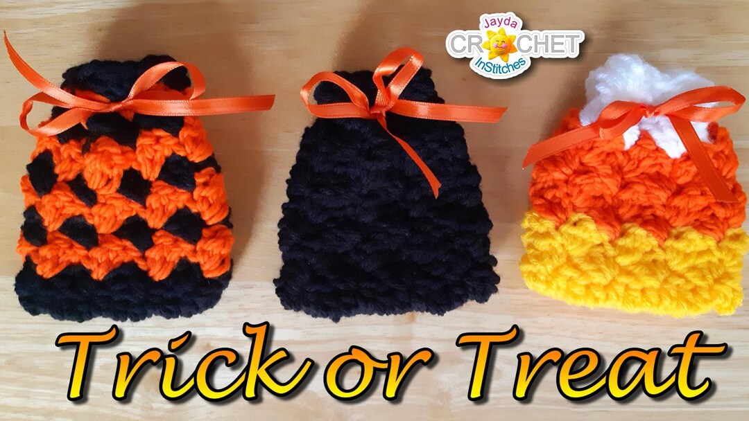 Crochet Falling Leaves Trick or Treat Bags PDF PATTERN - Halloween ...