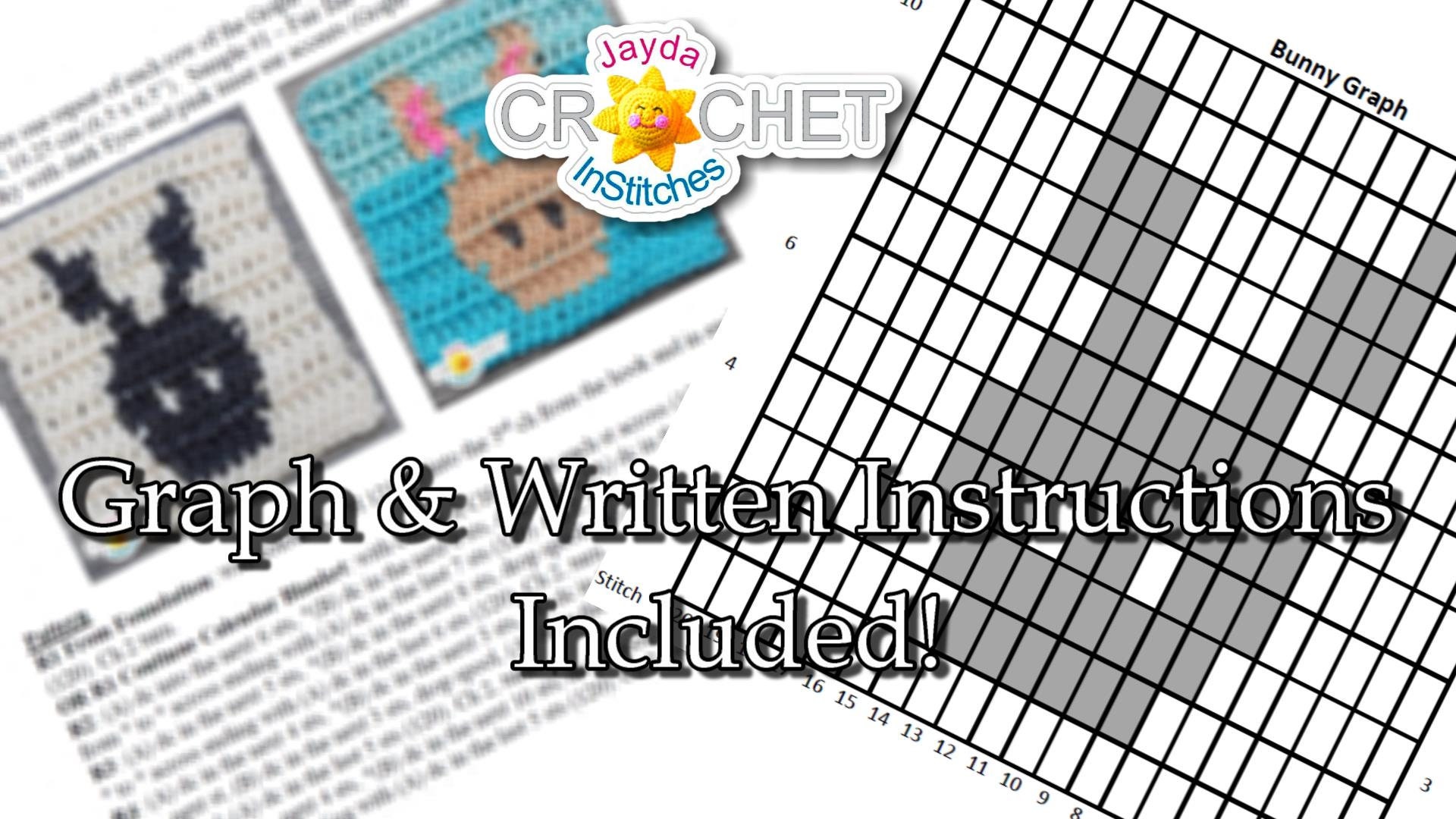Bunny Graph Crochet PATTERN PDF - Fair Isle Style PLUS Series - Easter ...