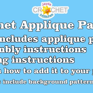 Bunny Rabbit Applique - Crochet PATTERN PDF - Animal, Easter - Jayda ...