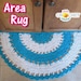 Half Circle Area Rug - Crochet Pattern PDF - Jayda Institches - Etsy