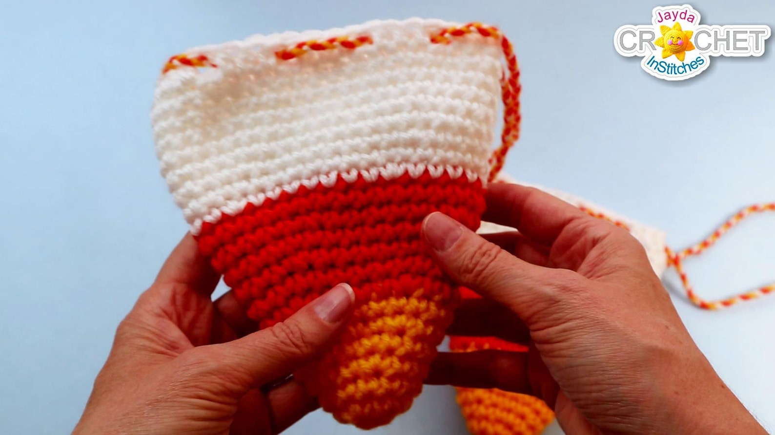 Candy Corn Drawstring Treat Bag Crochet PATTERN PDF - Etsy
